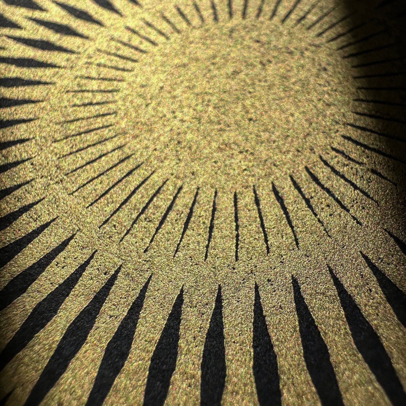 LOTUS OF LIFE – 50 × 50 Cm – Sacred Geometry Torus Linocut Print – Gold ...