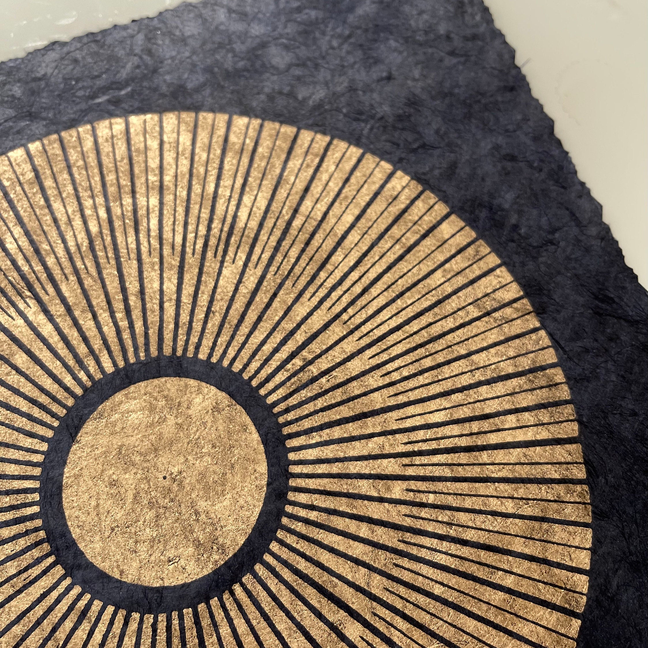 CENTRAL SUN Sacred Geometry Linoleum Printing Gold/black | Etsy UK