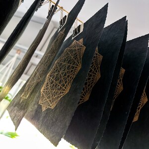 DODEKAGON Sacred Geometry Linoprint Gold/black - Etsy