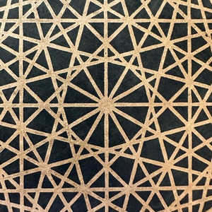 DODEKAGON Sacred Geometry Linoprint Gold/black - Etsy