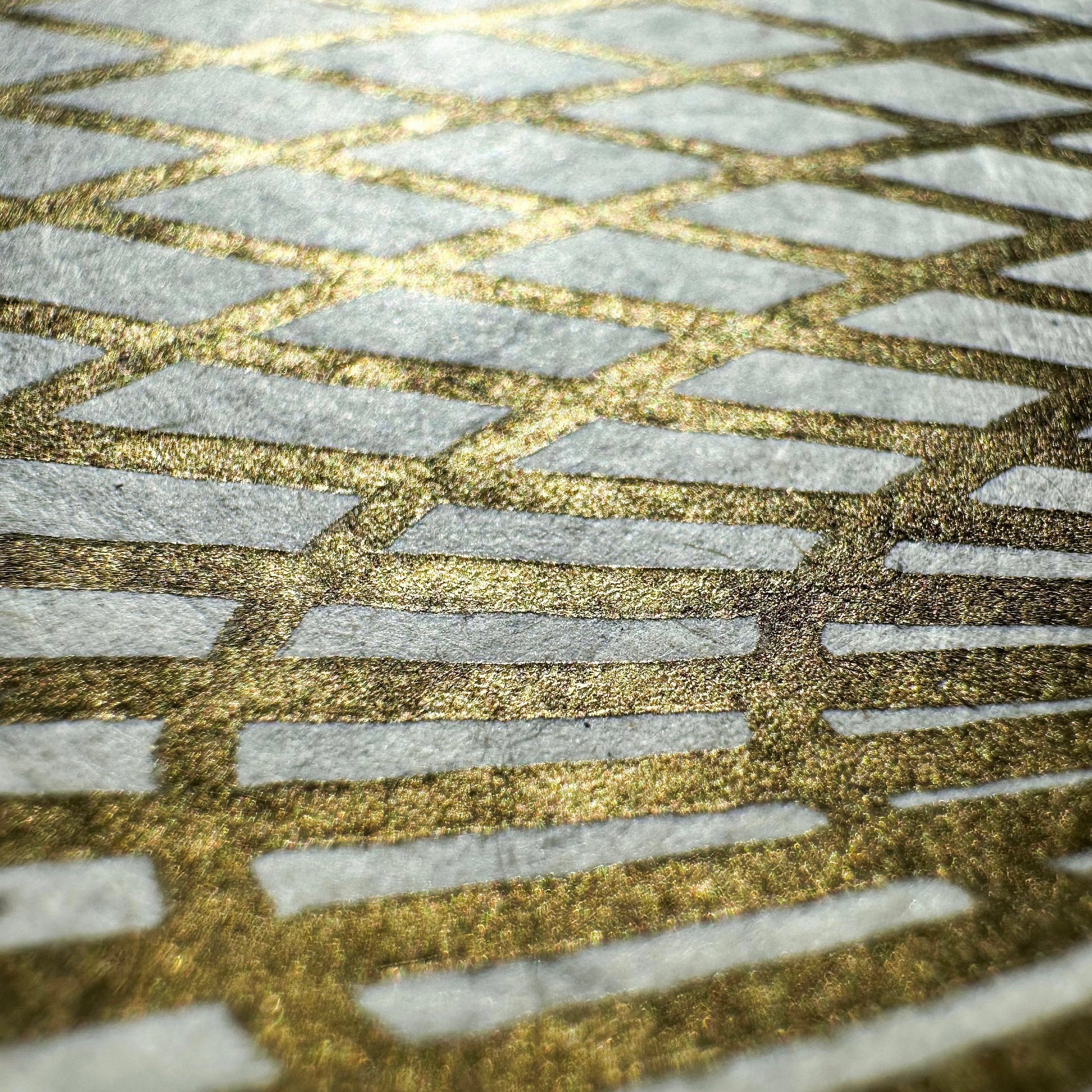 TORUS FIELD – 40 × 40 Cm – Sacred Geometry Linocut Print – Gold/natural ...
