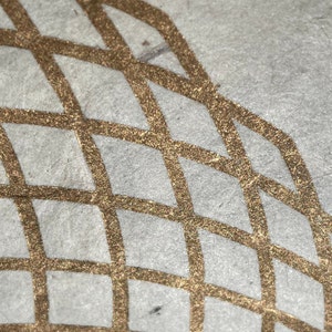 LOTUS OF LIFE – 40 × 40 Cm – Sacred Geometry Torus Linocut Print – Gold ...