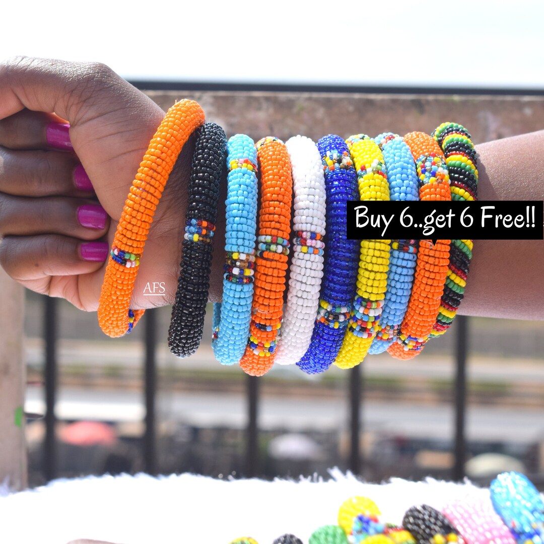 SET of Bangles, Ethnic Bangles, Boho Bangles, Masai Bangles, African ...