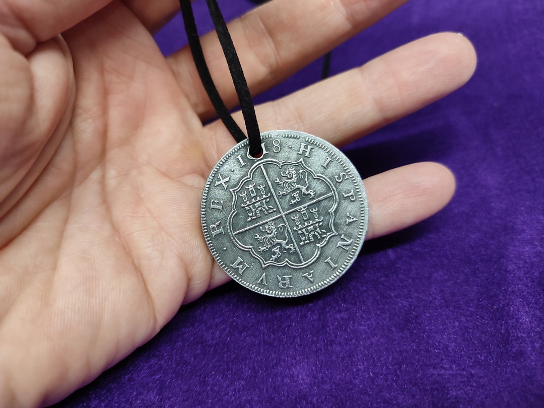 AR301 - Spanish Doubloon Pirate Amulet Necklace, Handcrafted Necklace ...