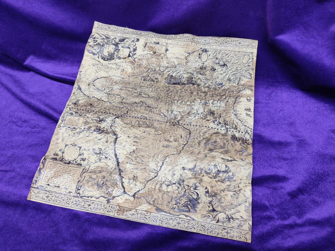 Map of South America, Map of South America, Old World Map, Aged Map ...