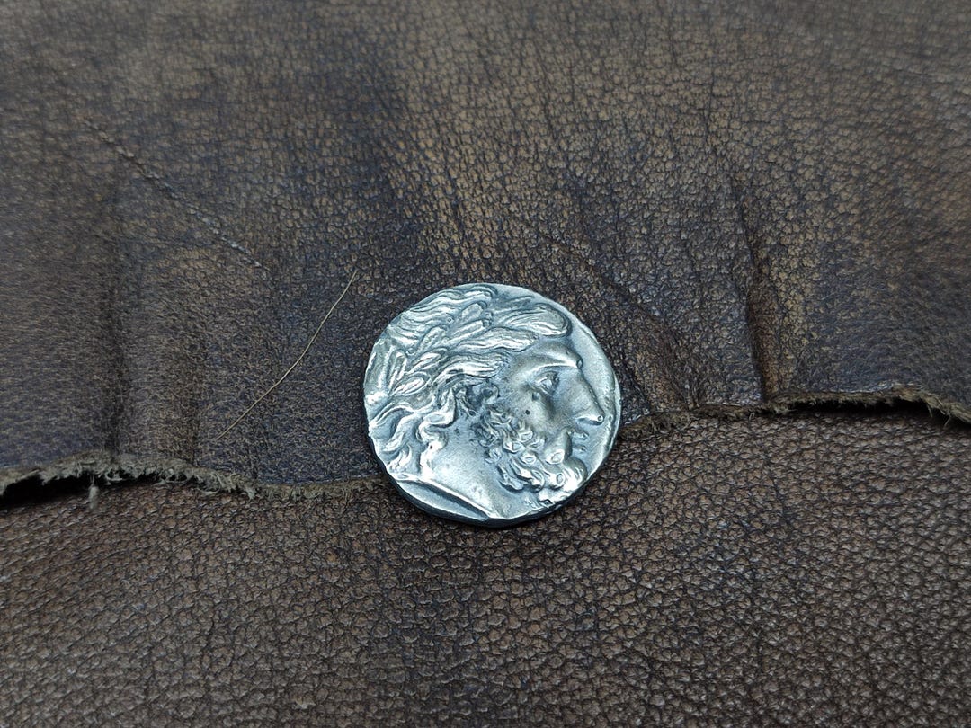 Greek Coin Zeus, Handmade Coin, Gift to a Friend, 925 Sterling Silver ...