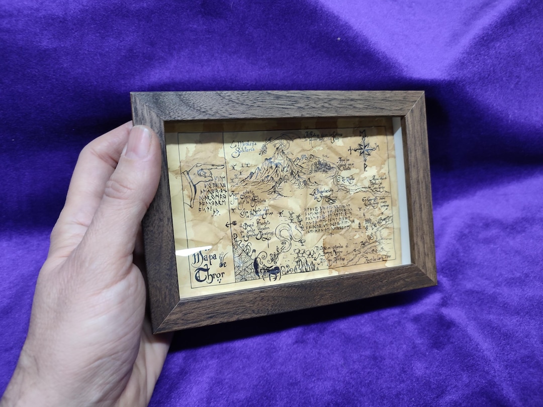 Cuadro mapa de Thorin, Thorin's map picture, erebor, hobbit, mapa hecho ...
