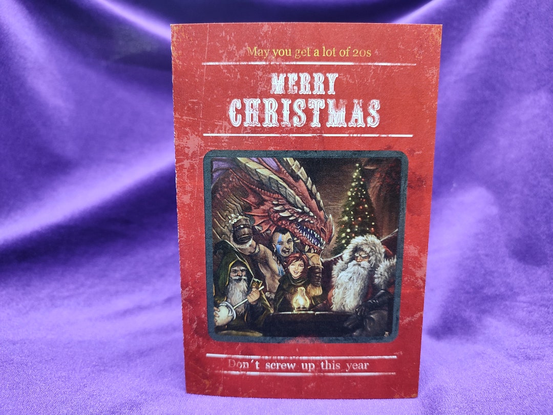 Christmas Greeting DND Card Dungeons and Dragons Christmas - Etsy