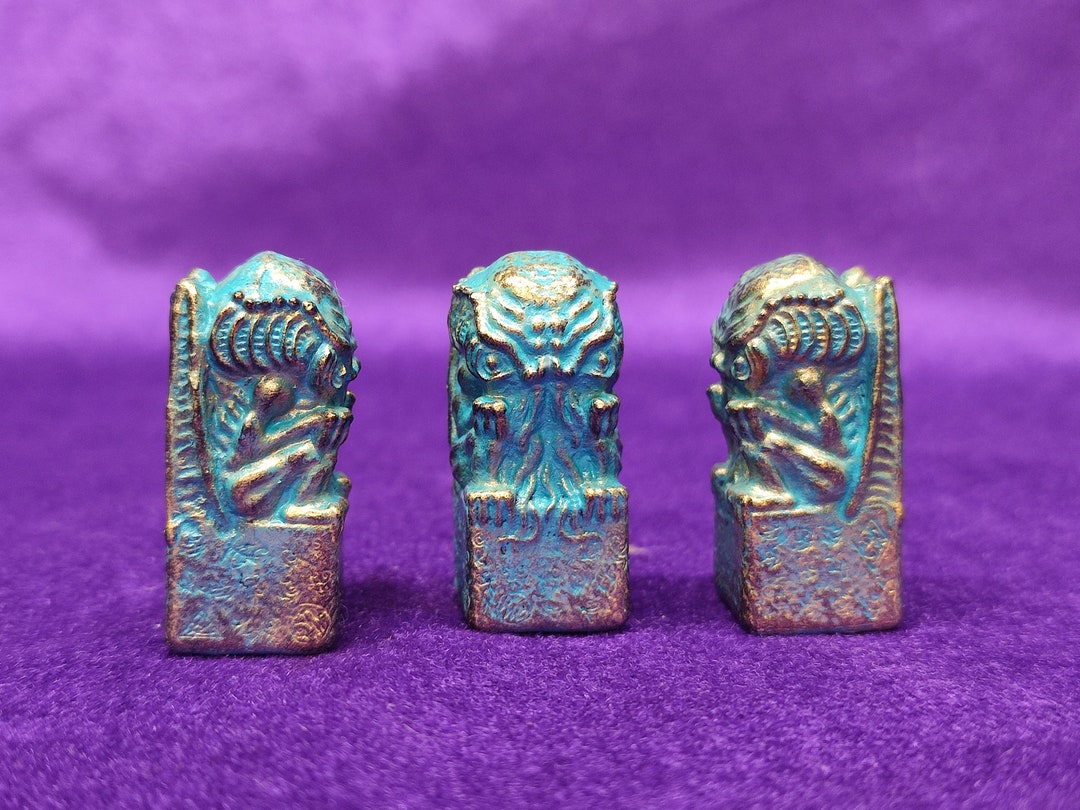 Cthulhu Amulet, Antique Brass Metal, Idol of Cthulhu, Made of Metal ...