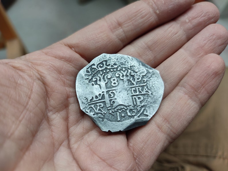 AR226 - Macuquina Coin 8 Reales Potosí Spanish Doubloon Treasure ...