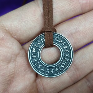 Runic Necklace, Handcrafted in Metal, Viking Gift, Coin - Etsy