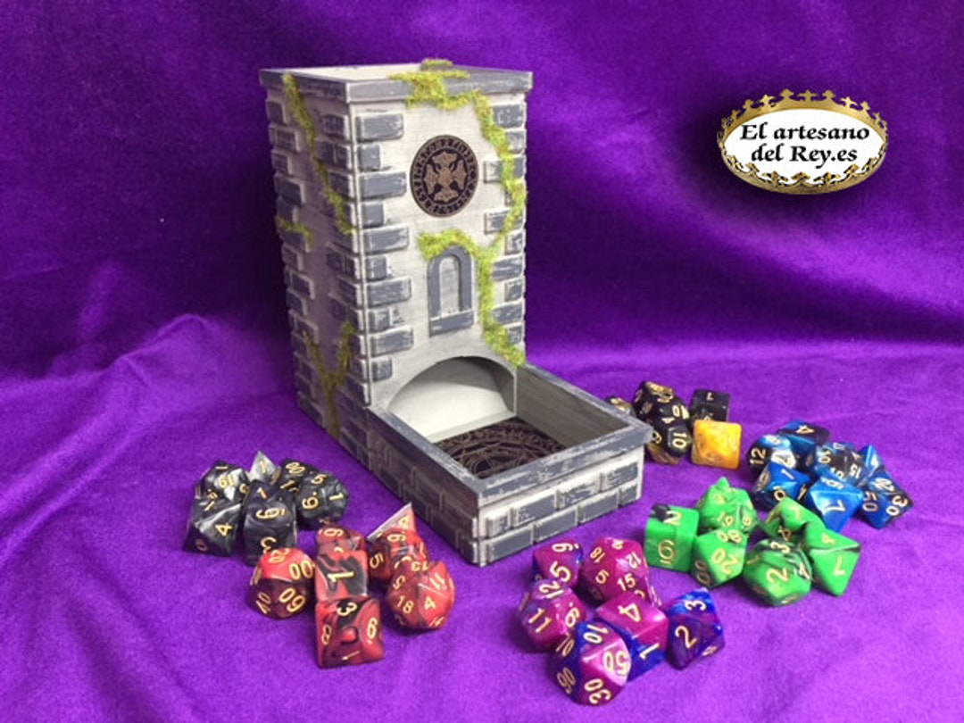 Tower Rolls, 3D Printed Tower to Roll Dice, Roll Dice, Hand Decorated ...