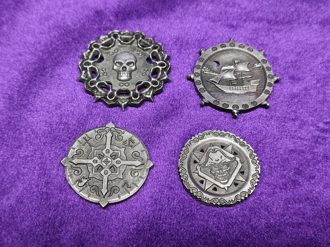 Pirate Coins, Pirate Coins, Metal Coins, Craft Coins, Gift to a Friend ...