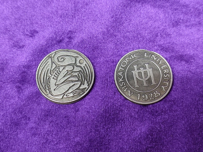AR272 – Miskatonic University Cthulhu Coin, Handmade Metal Coin ...