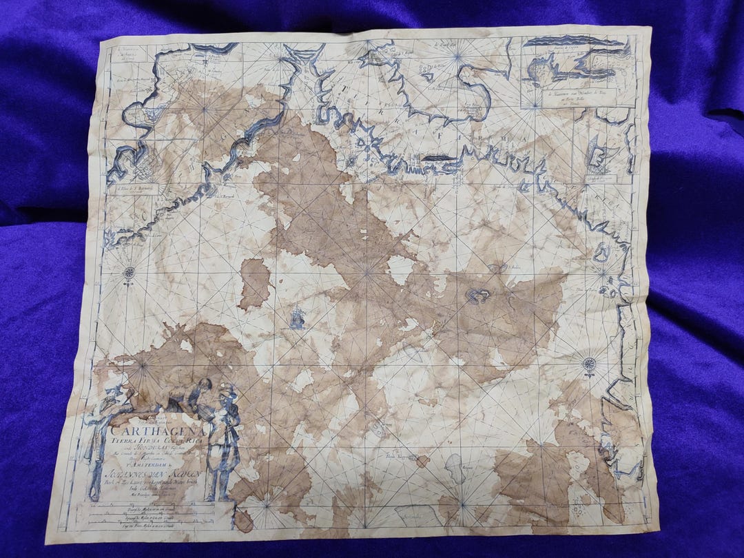 Map of Carthagena, Map of Cartagena, Old World Map, Aged Map, Old ...