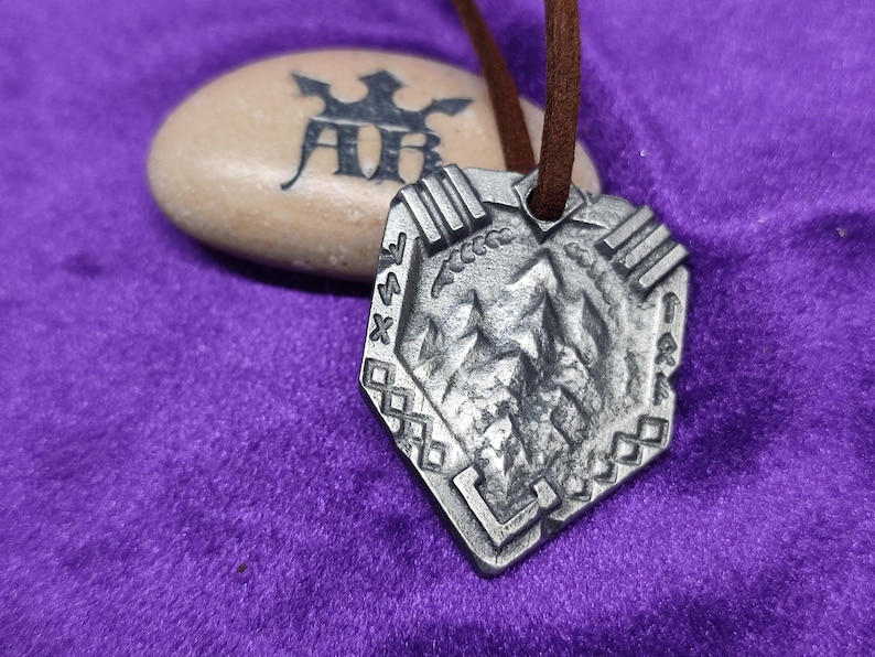 Dwarf Necklace | Handmade Dwarven Pendant | Rune Jewelry | Fantasy ...