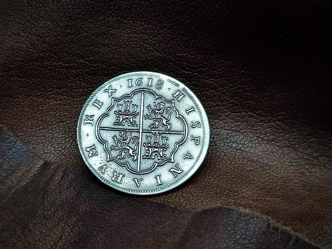 8 Reales Coin 1618, 8 Reales Coin 1618, Handmade Coin in 925 Sterling ...