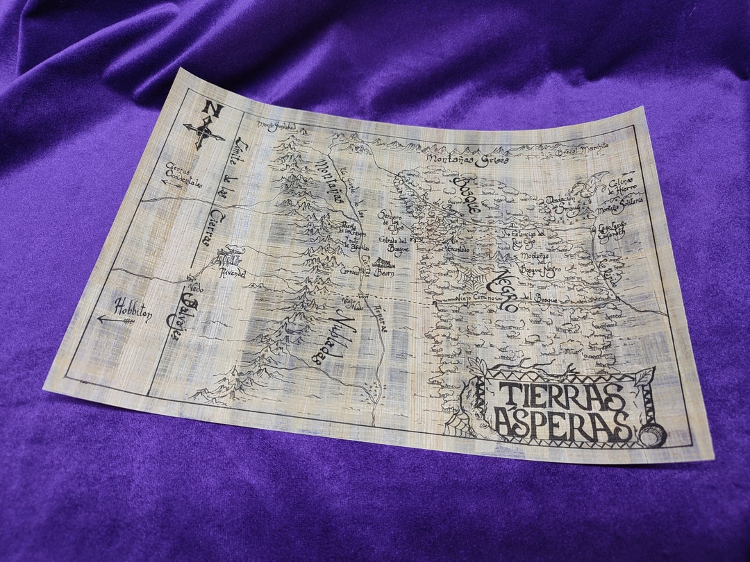 Mapa De Las Tierras ásperas, Wilderland Map, El Señor De Los Anillos ...