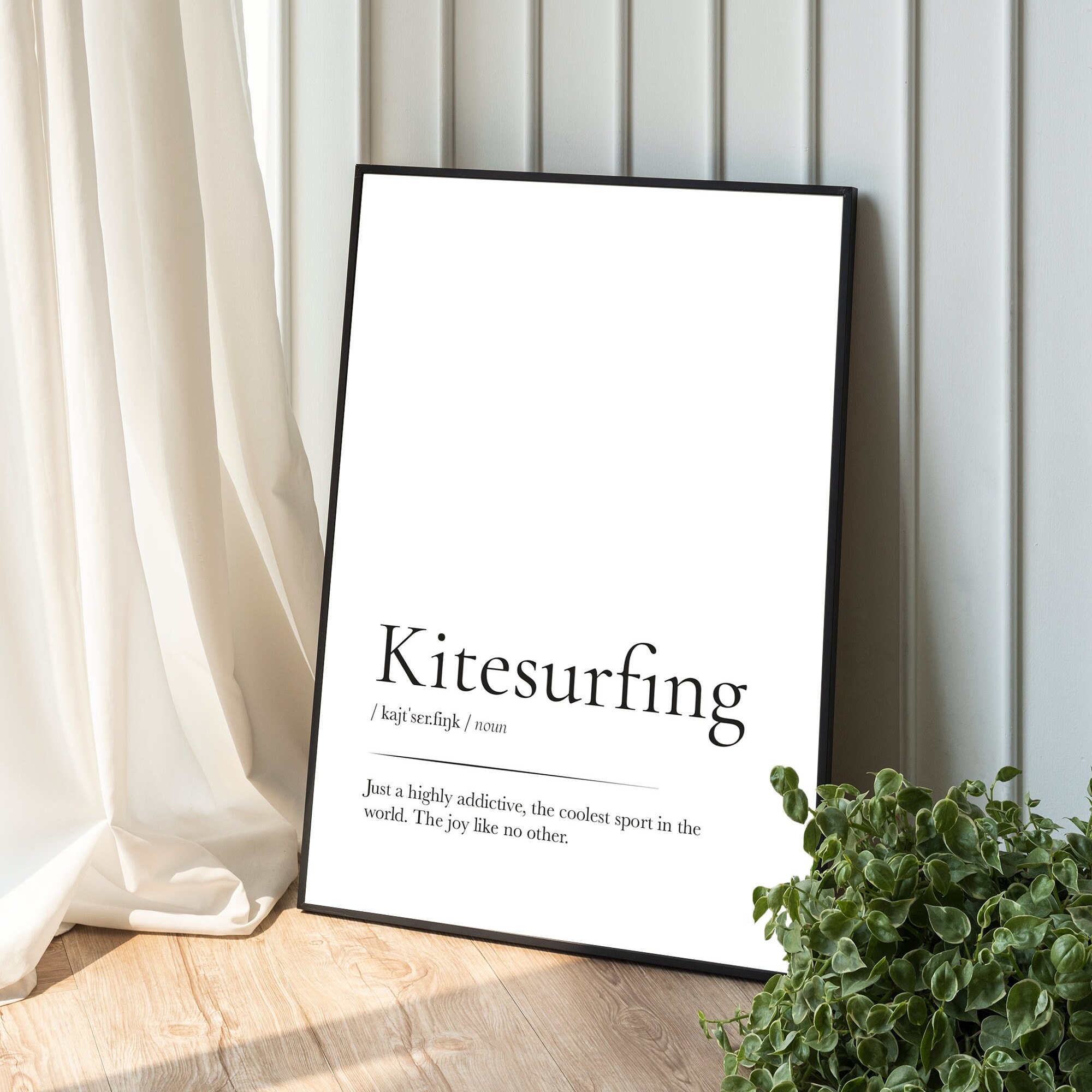 Gift Gift Idea Kitesurfing Dictionary Wall Art for Him Her Kite ...