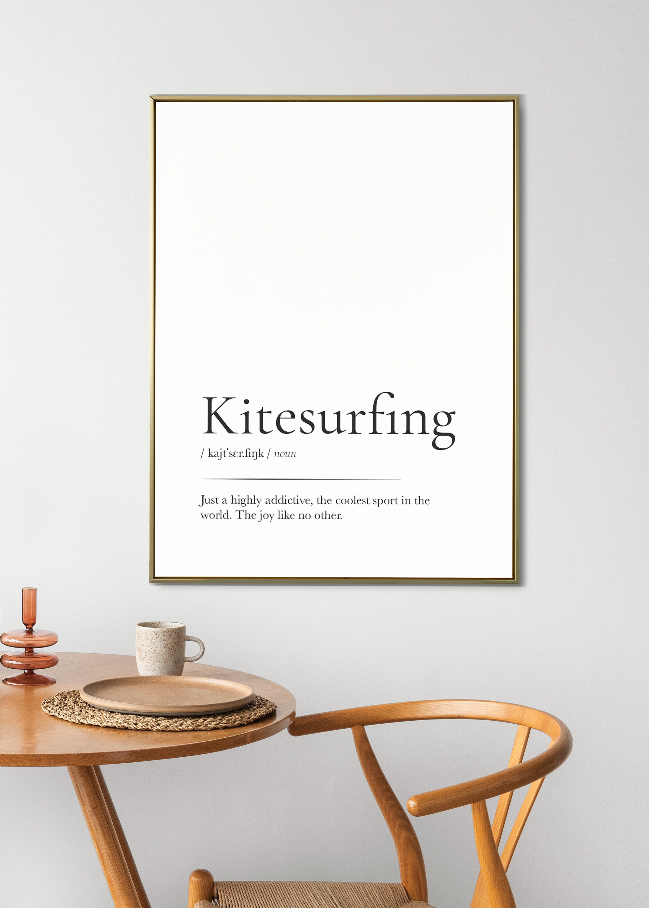 Gift Gift Idea Kitesurfing Dictionary Wall Art for Him Her Kite ...