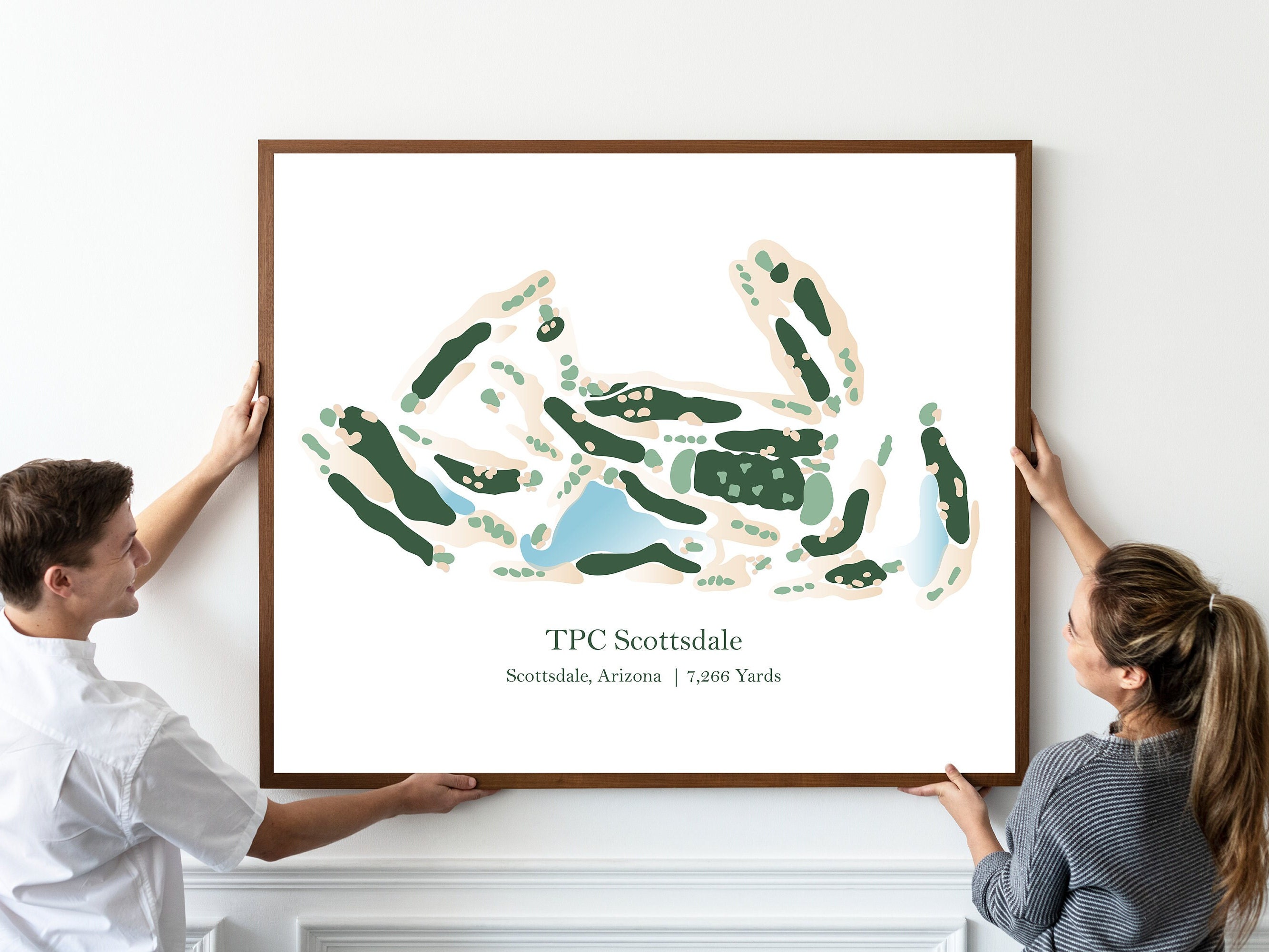 Golf Wall Art Golfer Gift Gift for Him TPC Scottsdale Golf Club Golf ...