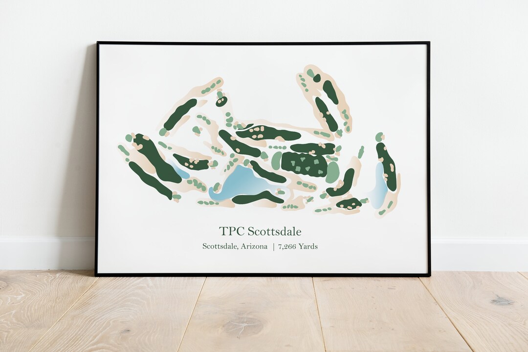 Golf Wall Art Golfer Gift Gift for Him TPC Scottsdale Golf Club Golf ...