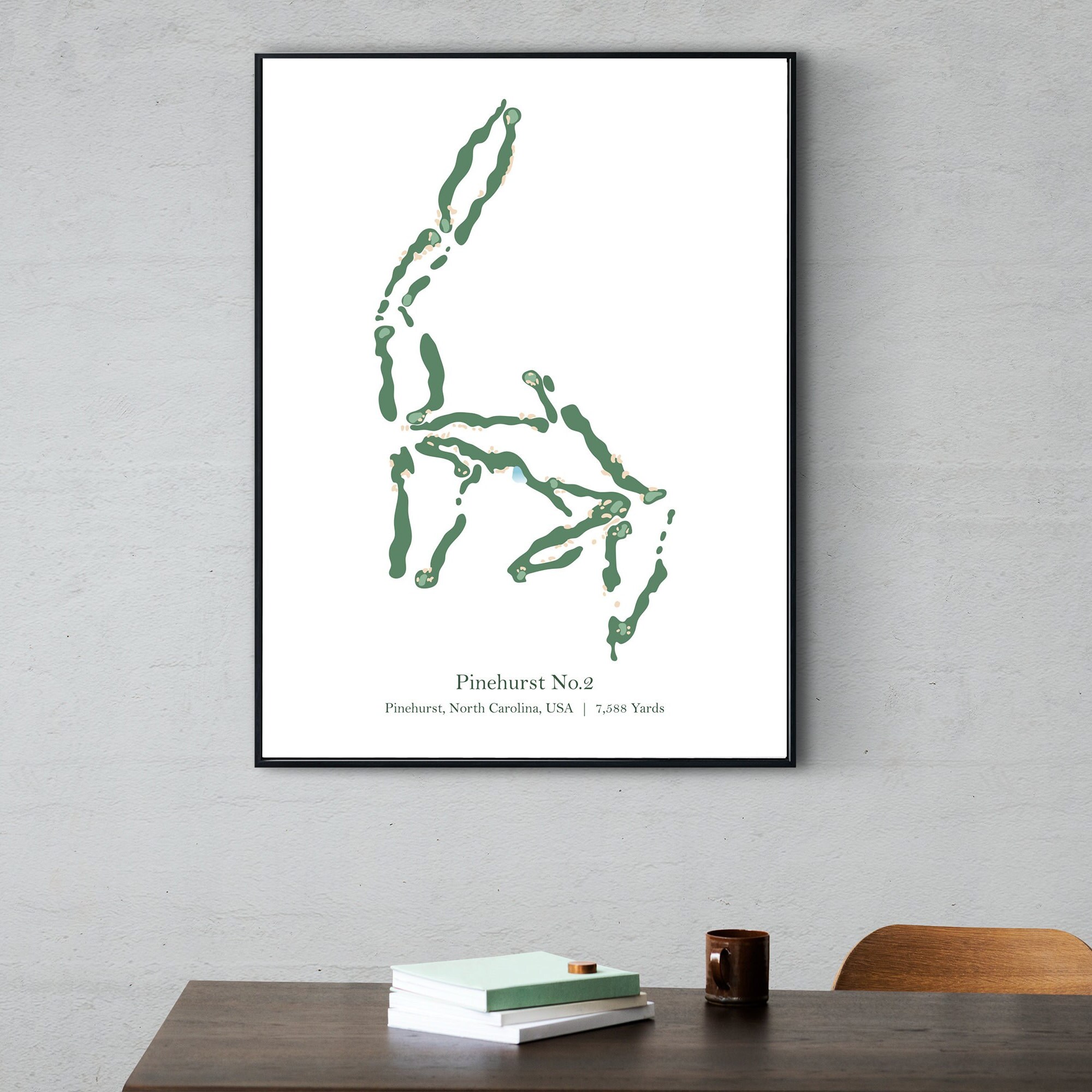 Gift Gift Idea Golf Wall Art for Him Pinehurst No. 2 Golf Club ...