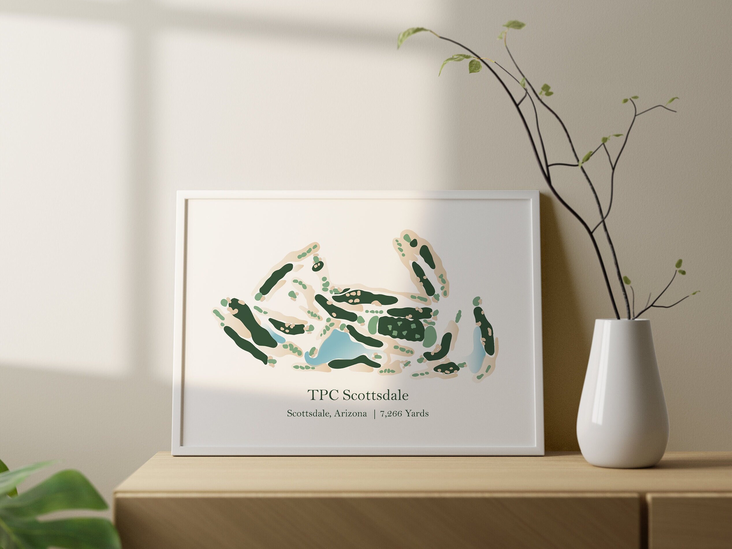 Golf Wall Art Golfer Gift Gift for Him TPC Scottsdale Golf Club Golf ...