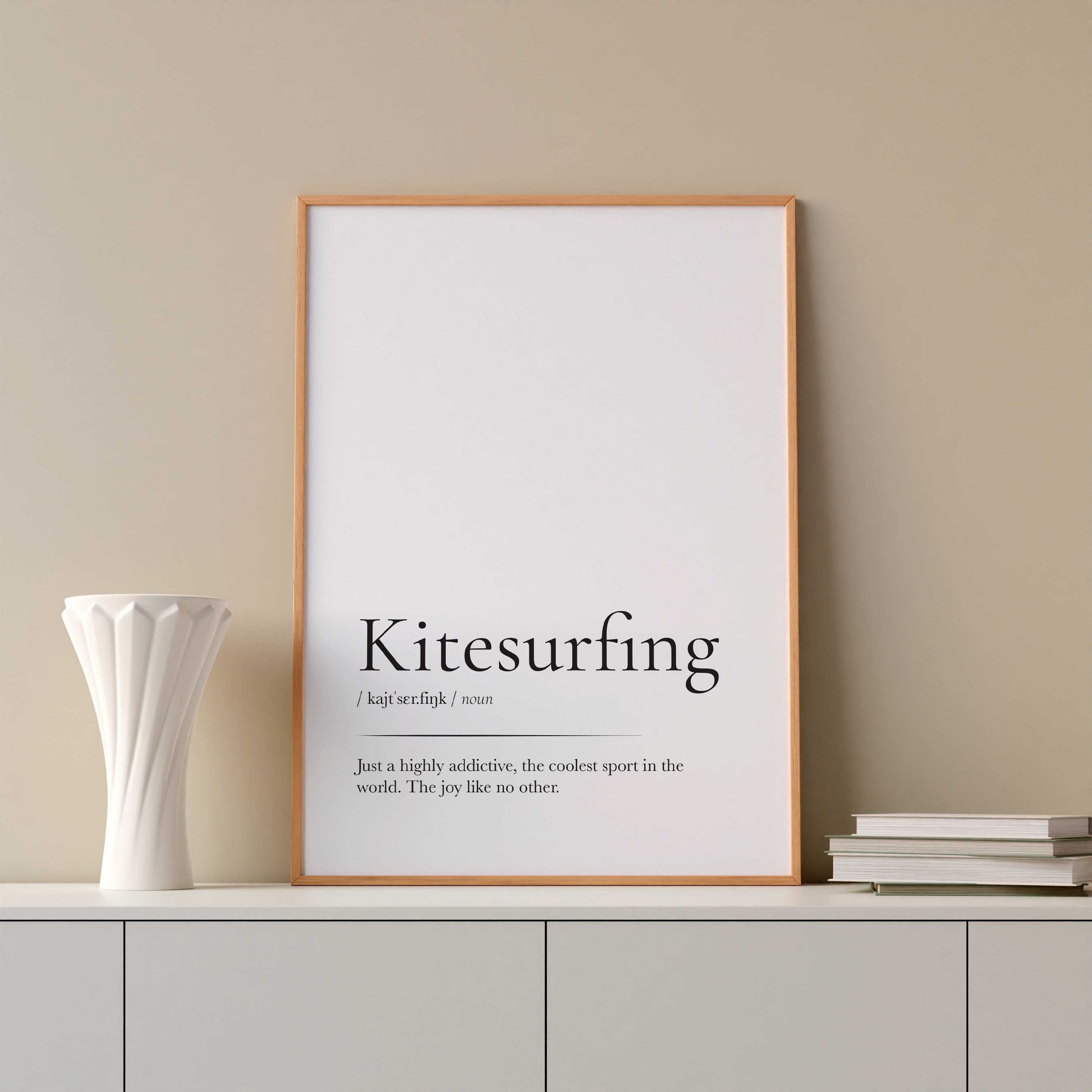 Gift Gift Idea Kitesurfing Dictionary Wall Art for Him Her Kite ...