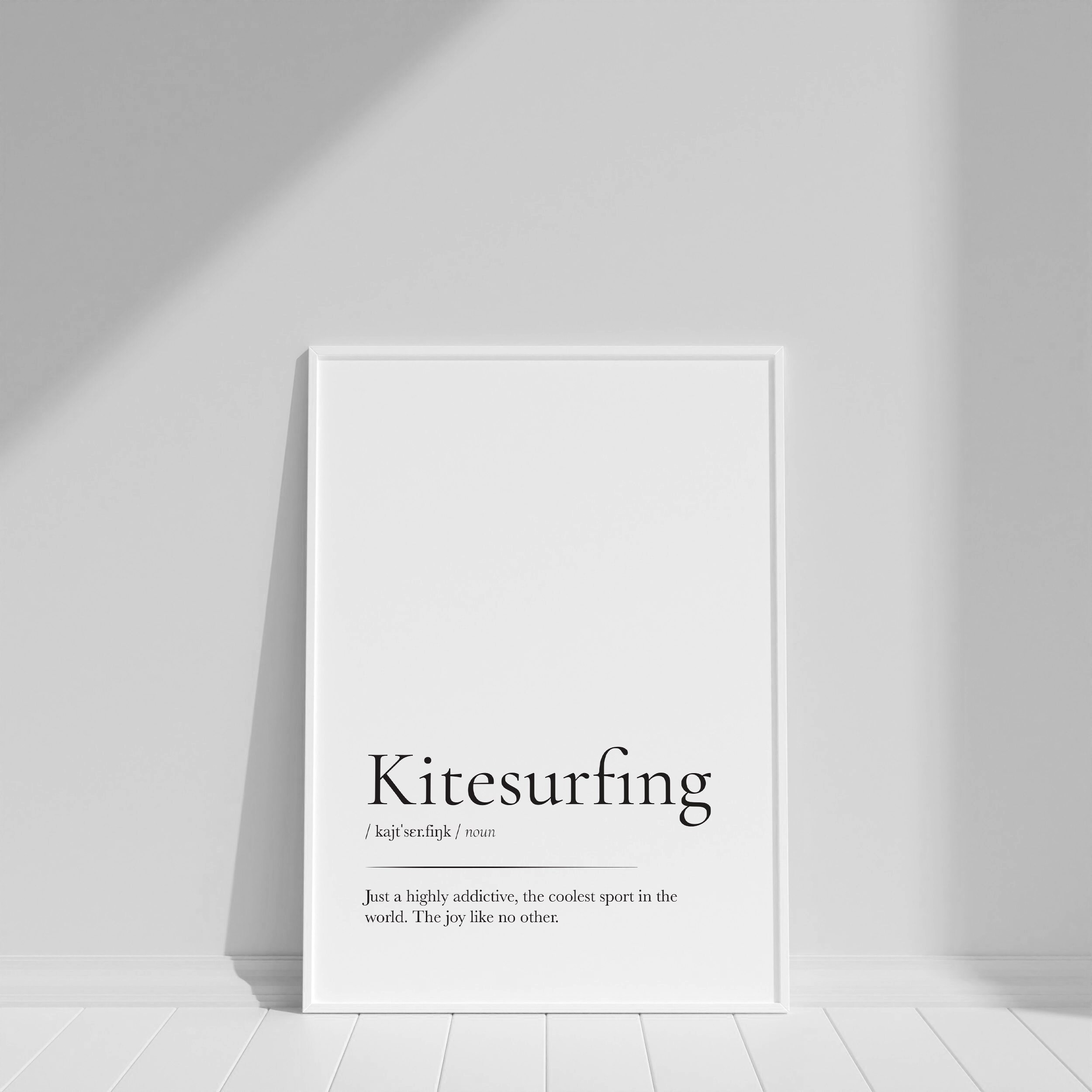 Gift Gift Idea Kitesurfing Dictionary Wall Art for Him Her Kite ...