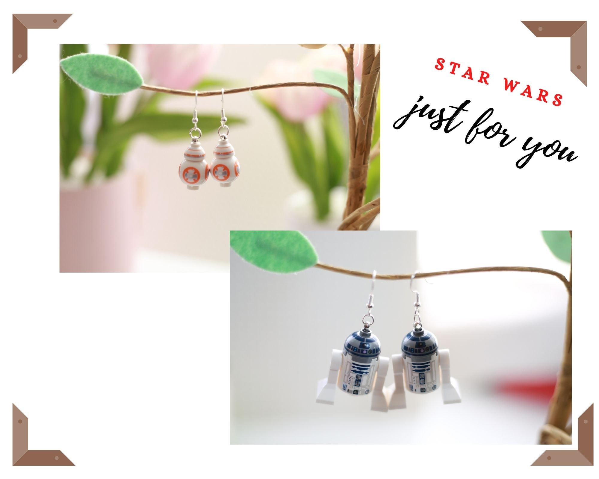 RTD2 ™ o BB8 Pendientes hechos con Lego Auténtico Elige tu personaje ...