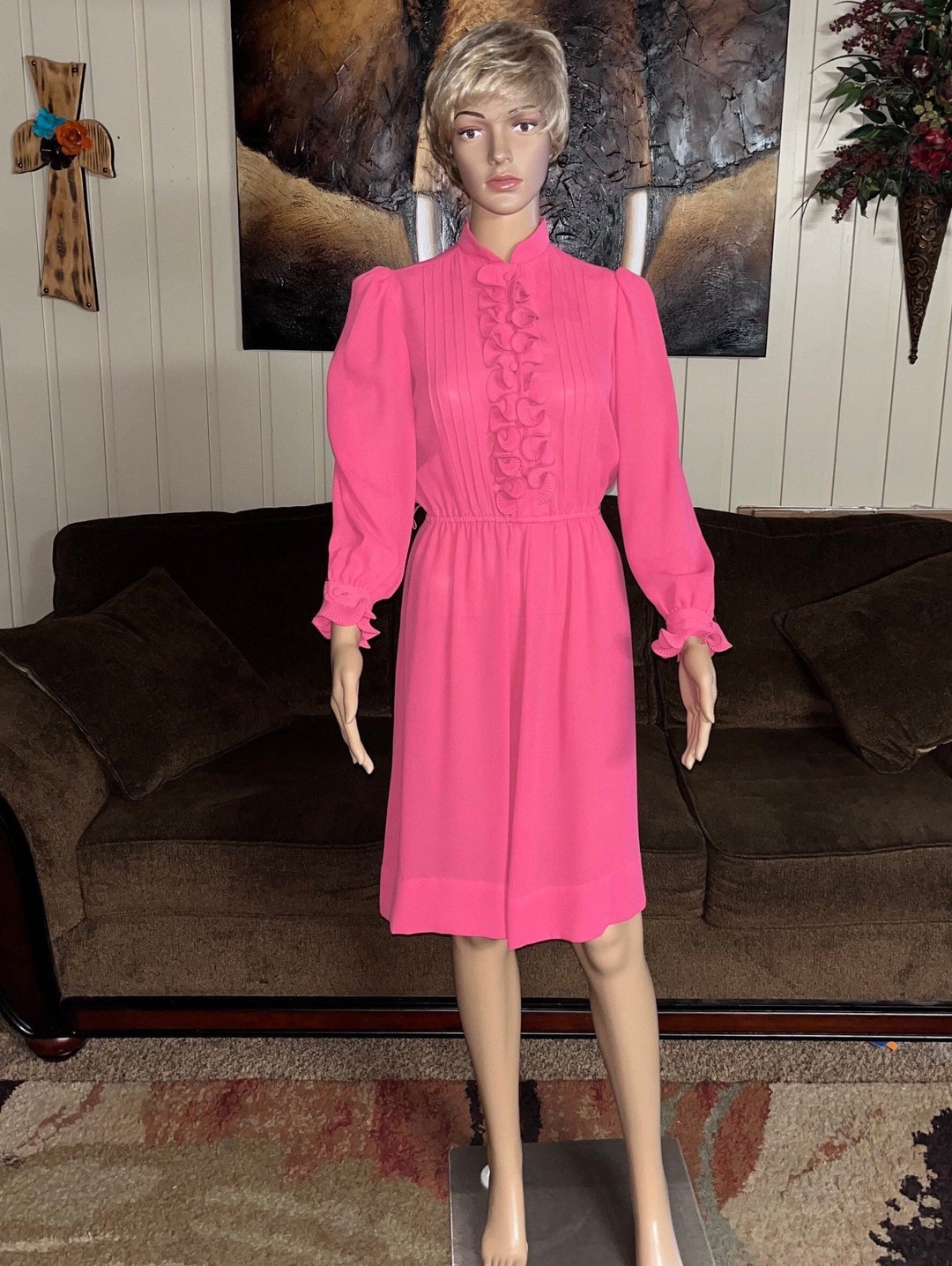 Herman Marcus Dallas ~ Vintage (1970’s) ~ Size 6 ~ Pink W/ Ruffles ...