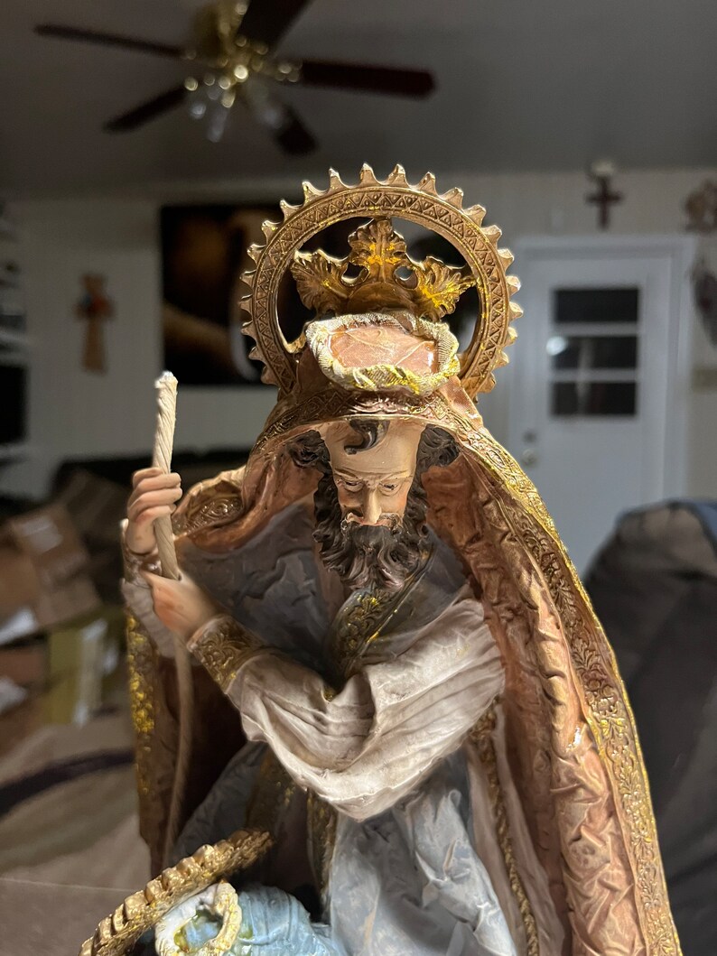 Vintage mark Roberts Nativity Scene Figurine - Etsy