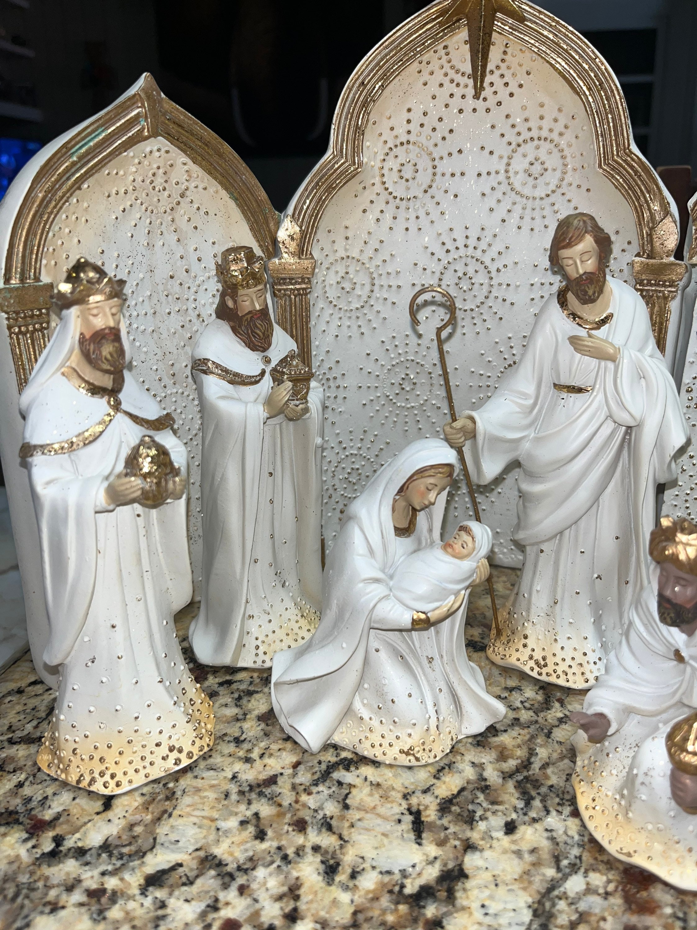 White Nativity Set