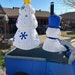 Airflowz Inflatable 8 Ft. Blue/white Snowman in Snowplow Truck W ...