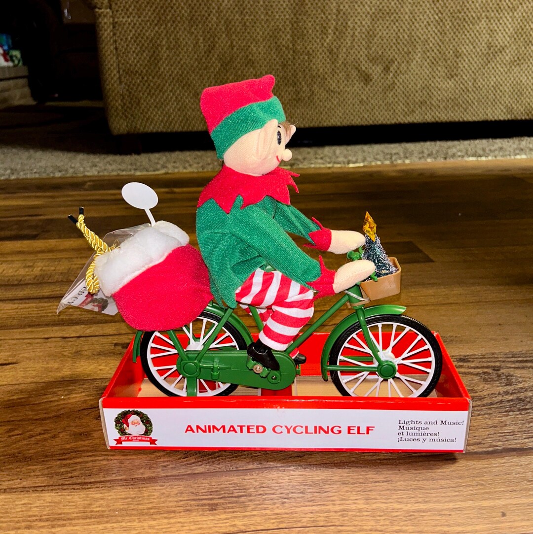 Mr. Christmas ~ Animated Cycling Elf ~ Plays 24 Christmas Carols ~ New ...