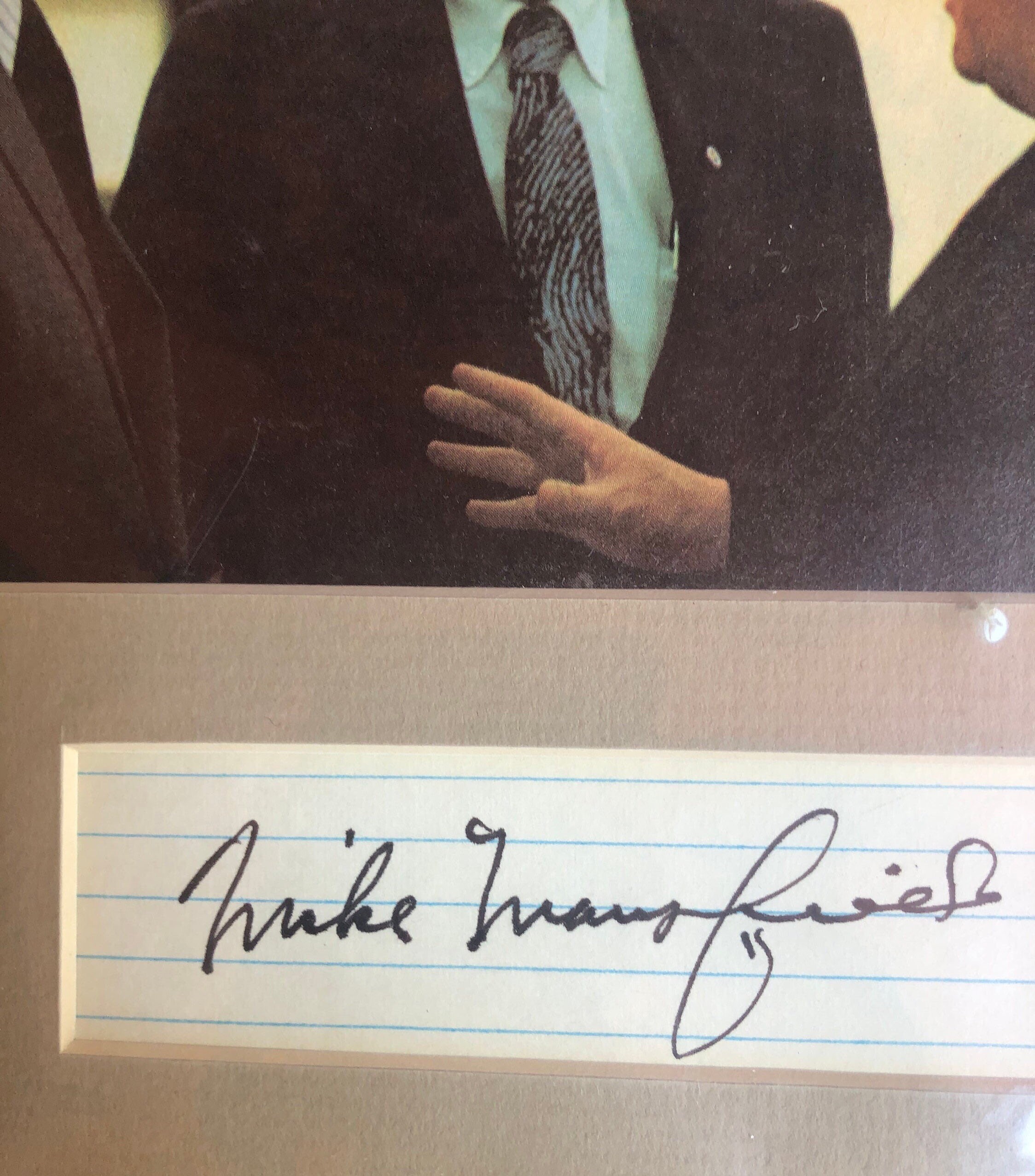 Mike Mansfield SIGNATURE With Picture - Etsy