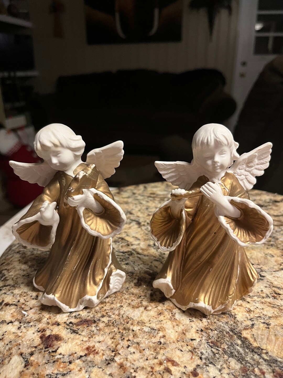 Lenwile Ardalt Artware • Vintage • Gold • Handpainted • Angels ...