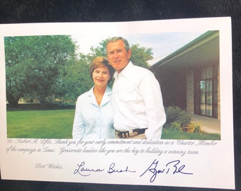 George & Laura Bush SIGNATURES With Picture - Etsy