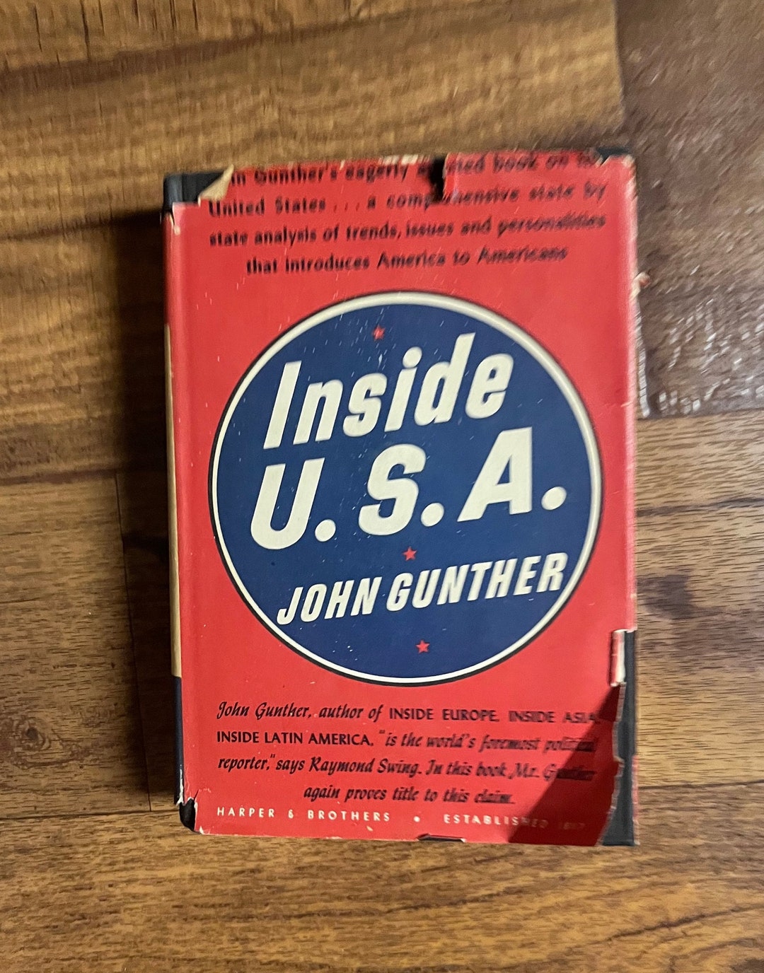 Inside U.S.A. • by John Gunther • Harper & Brothers • Hardcover Book - Etsy