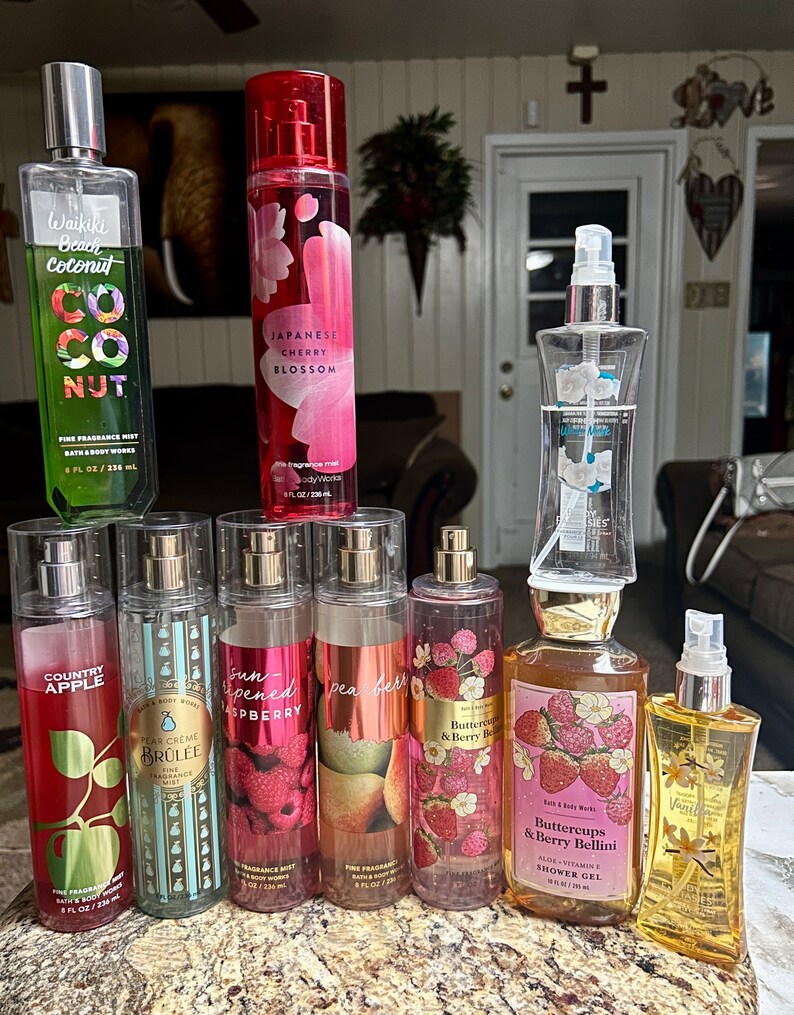 Bath & Body Works • Lot of 10 Bottles • Fragrance Body Spray • Shower ...