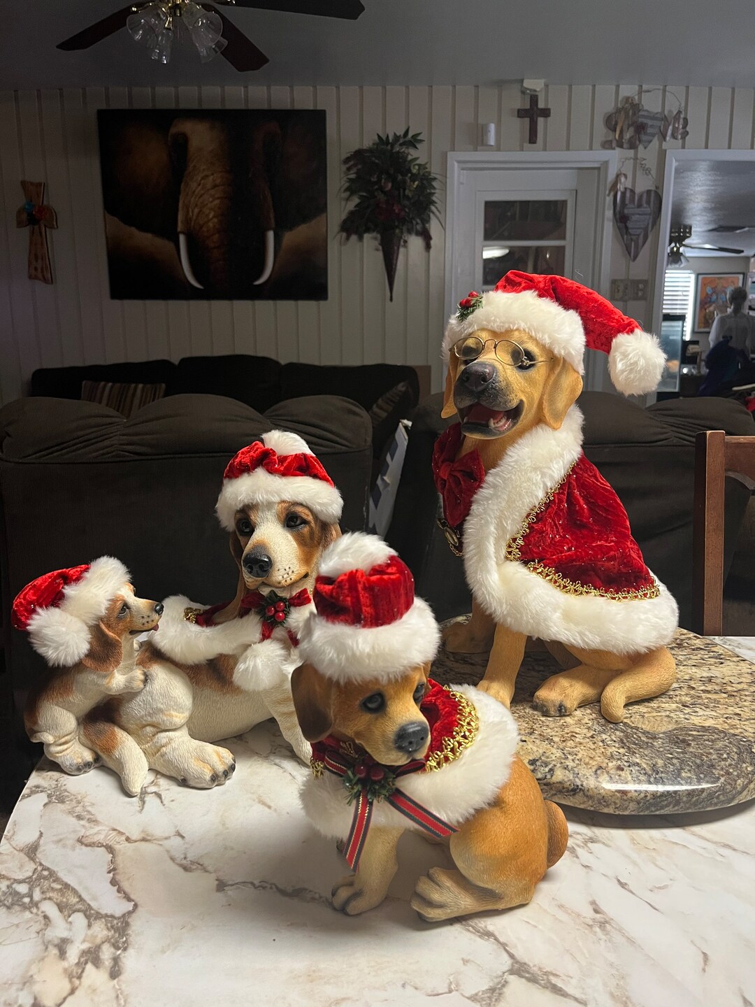 Grandeur Noel 2002 Holiday Dog Family Figurines Labrador Beagle - Etsy