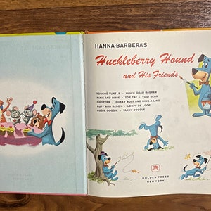 Huckleberry Hound and His Friends by Hanna-barbera Pro.~1962 HC Book - Etsy