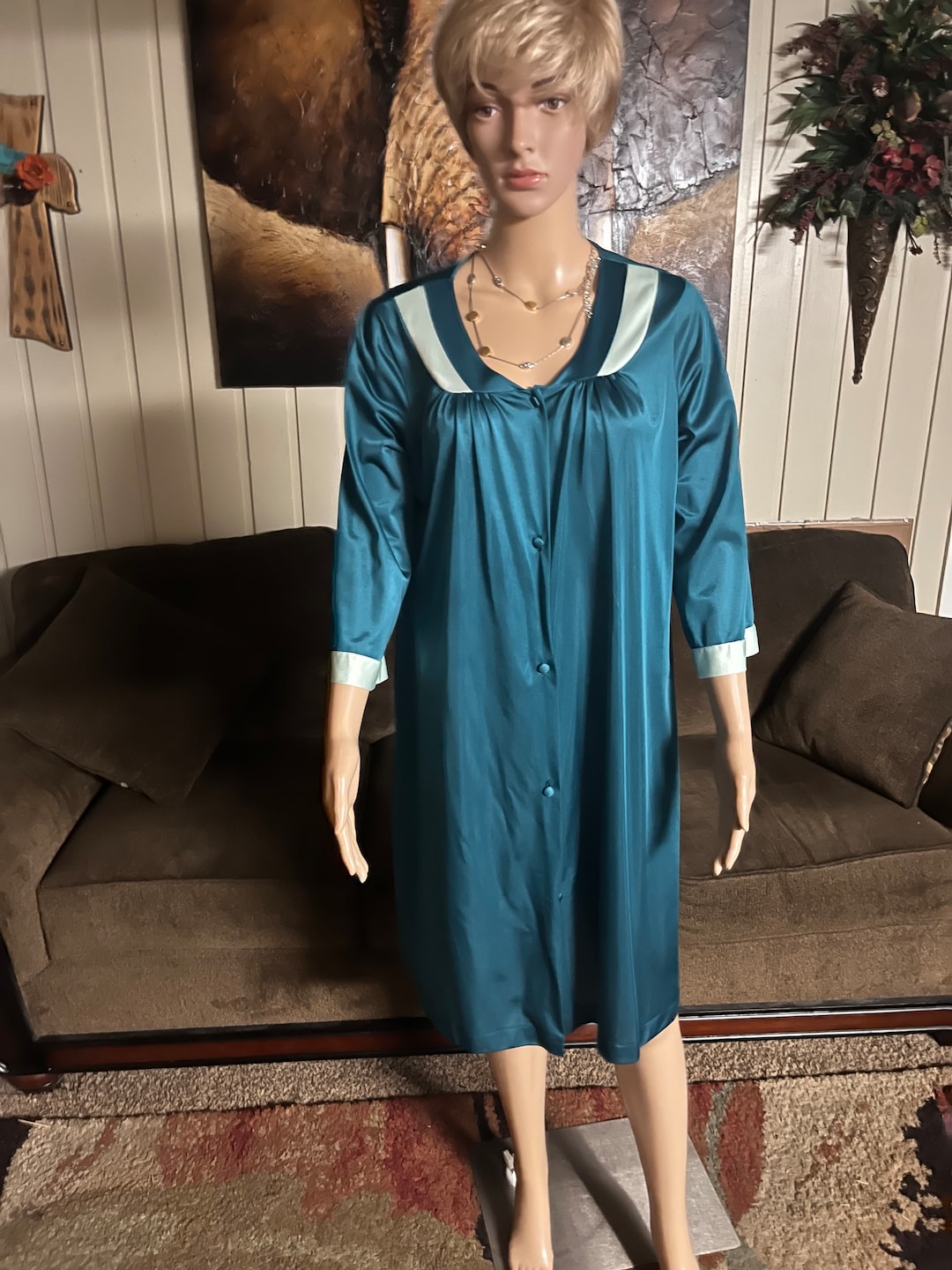 Lorraine • Vintage • 1970’s • Turquoise • Dark Teal • Medium ...