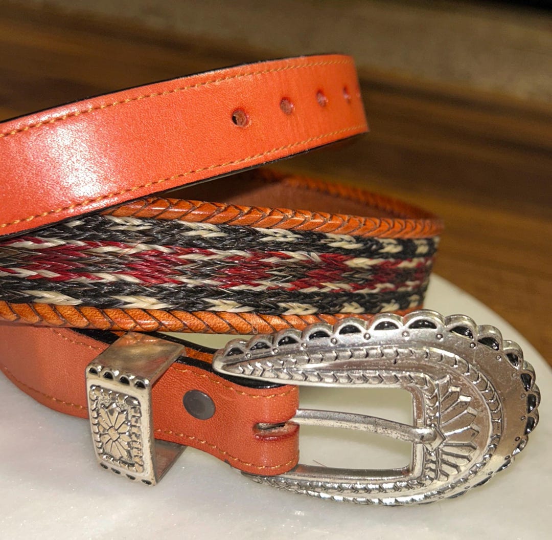 Nocona ~ Men's Size 40 (large) Western Brown Leather & Braided ...