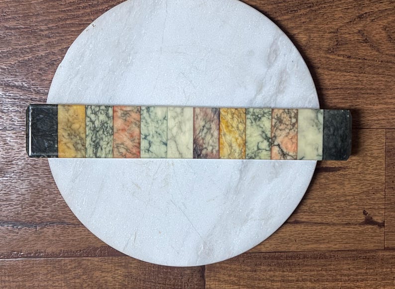 Old Marble ~ Vintage (1800’s) ~ Italian ~ Multicolors ~ 12” Hand-carved ...