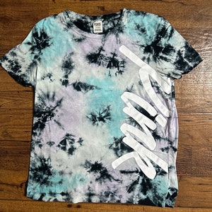 Victorias Secret PINK Purple/blue Large Tie Dye Shirt - Etsy