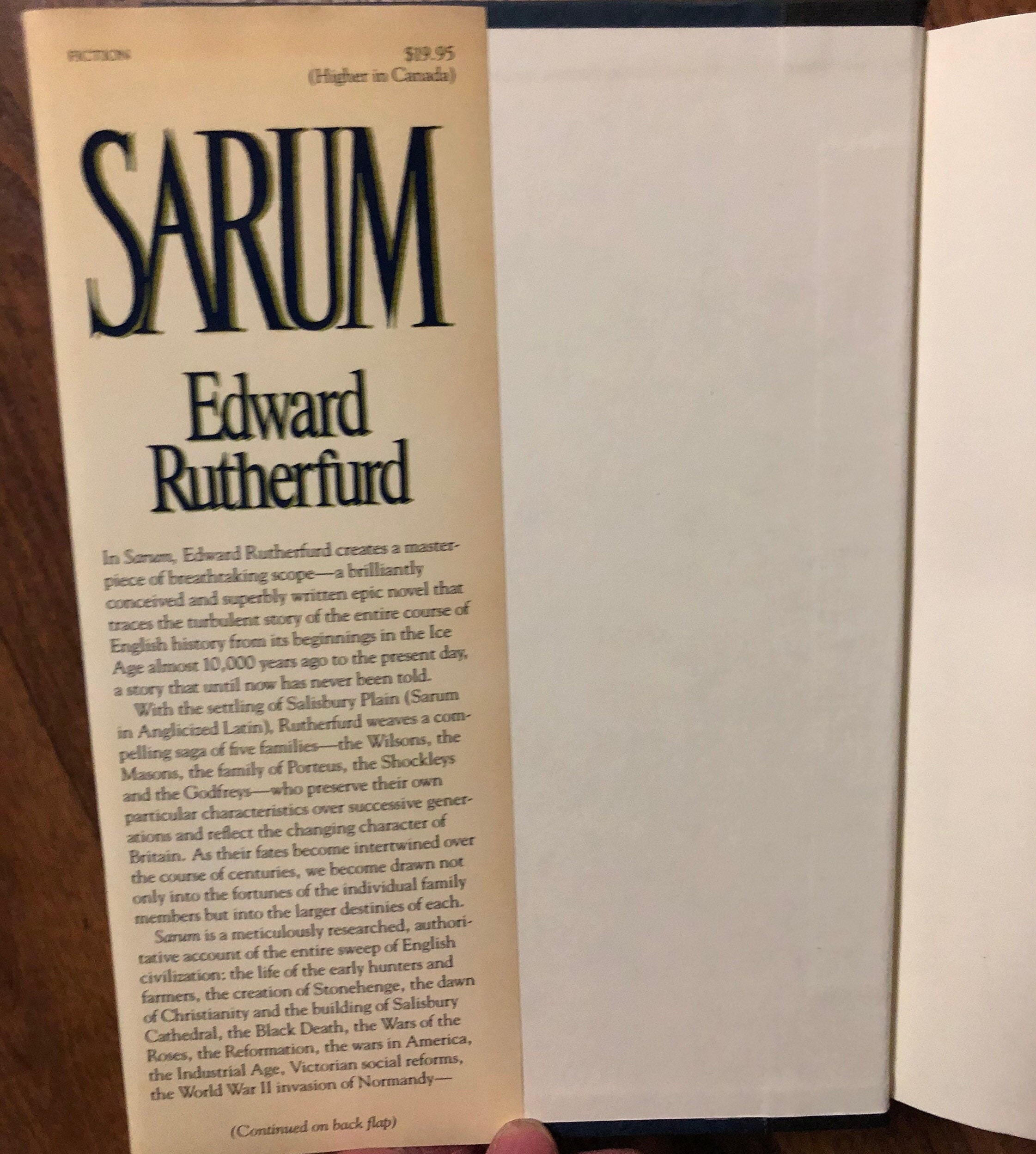 Sarum By Edward Rutherfurd1987 1st Edt. HC W/ DJ Book | Etsy