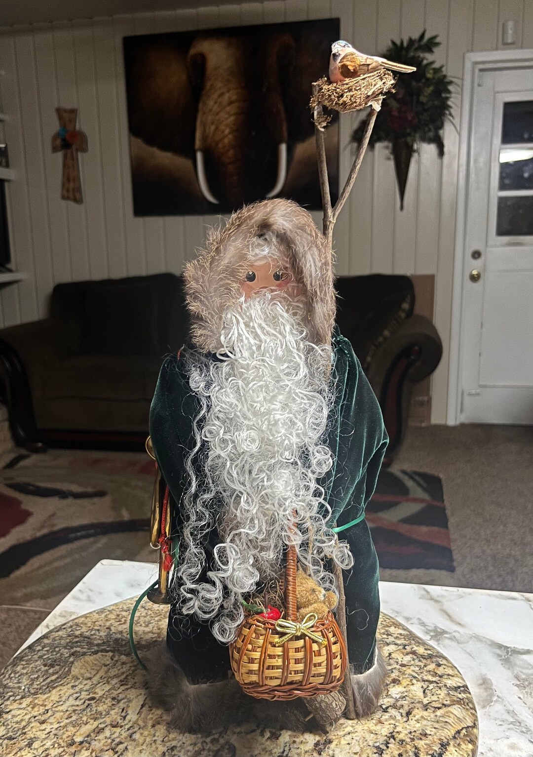 Robin Byrd~ 1992 Woodland Santa Claus Figurine - Etsy