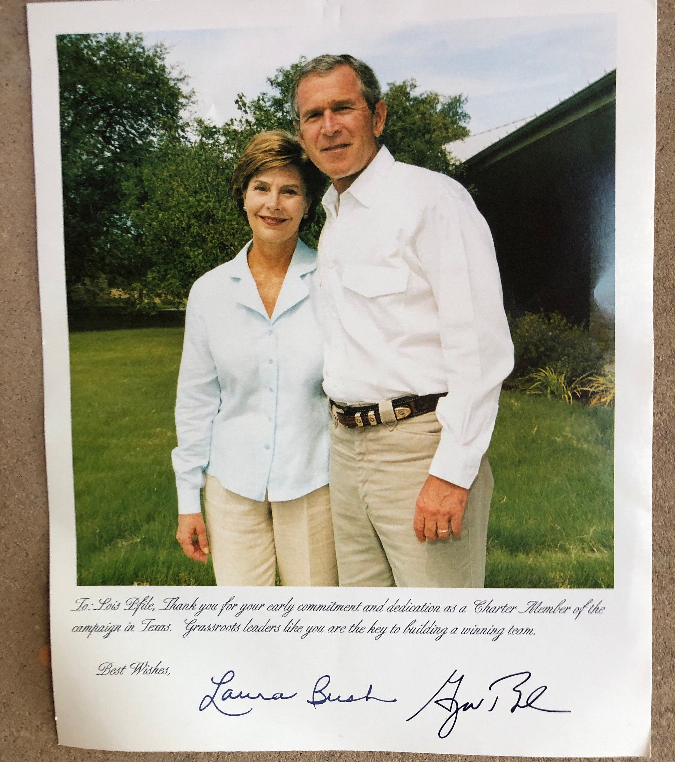 George & Laura Bush SIGNATURES With Picture - Etsy